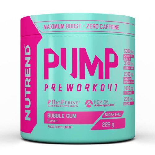 NUTREND Pump Preworkout 225g Bubble Gum - Minden ami táplálé